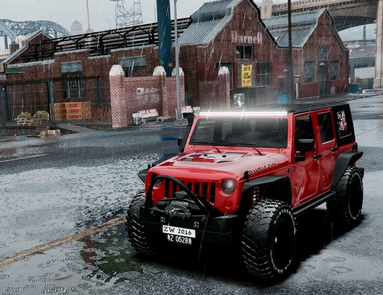 Моды для GTA 5 Jeep Wrangler Refit отличный внедорожник